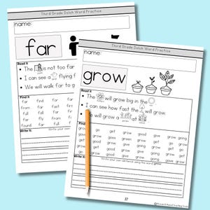 Grade 3 Dolch Sight Words: Fluency & Comprehension Worksheets for ...