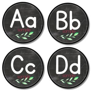 Modern Farmhouse Alphabet Posters: Print & Cursive Chalkboard Decor ...