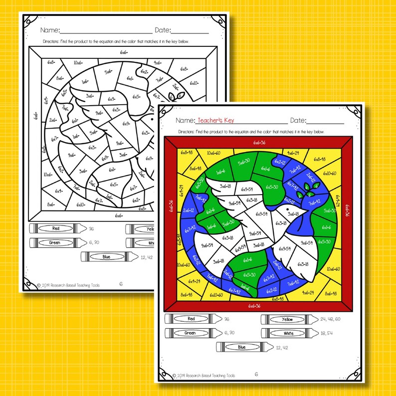 MLK Jr. Multiplication Color-by-number: Educational Math Worksheets for ...