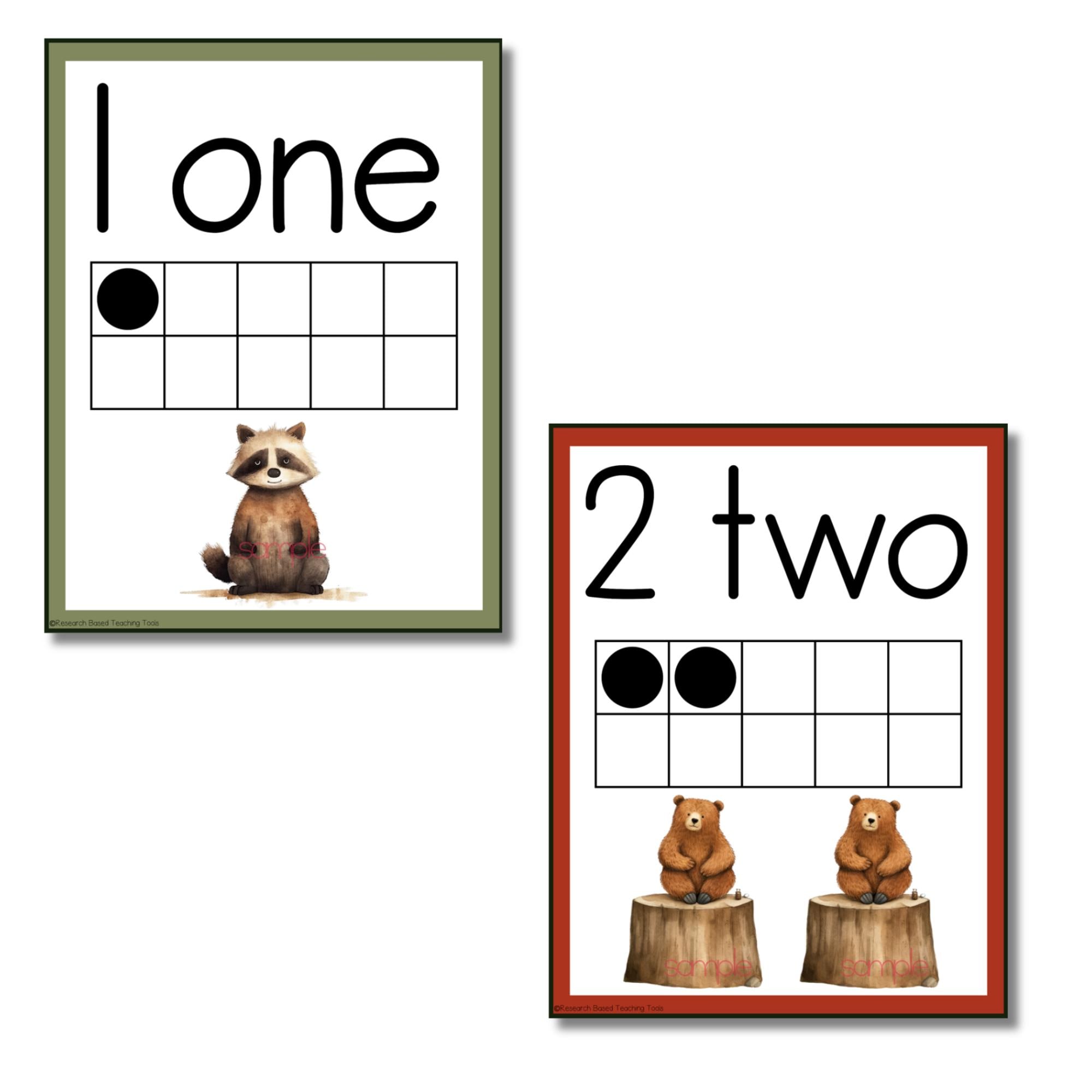 Woodland Nature Alphabet, Number Frame & Hand Signal Posters: Earthy ...
