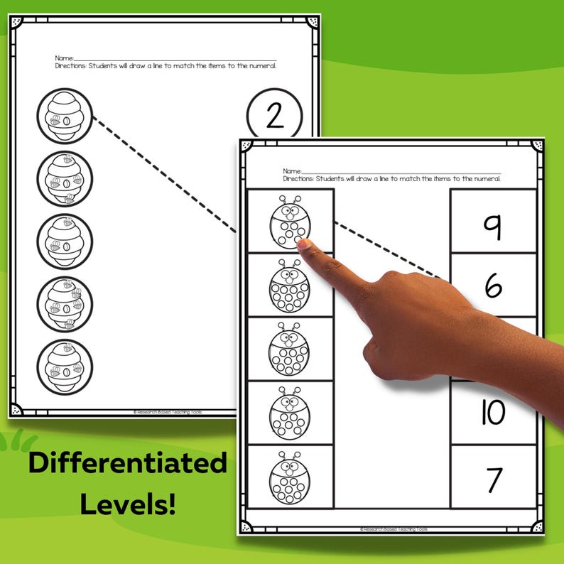 Insect Counting and Shapes Worksheets for Preschool & Kindergarten ...