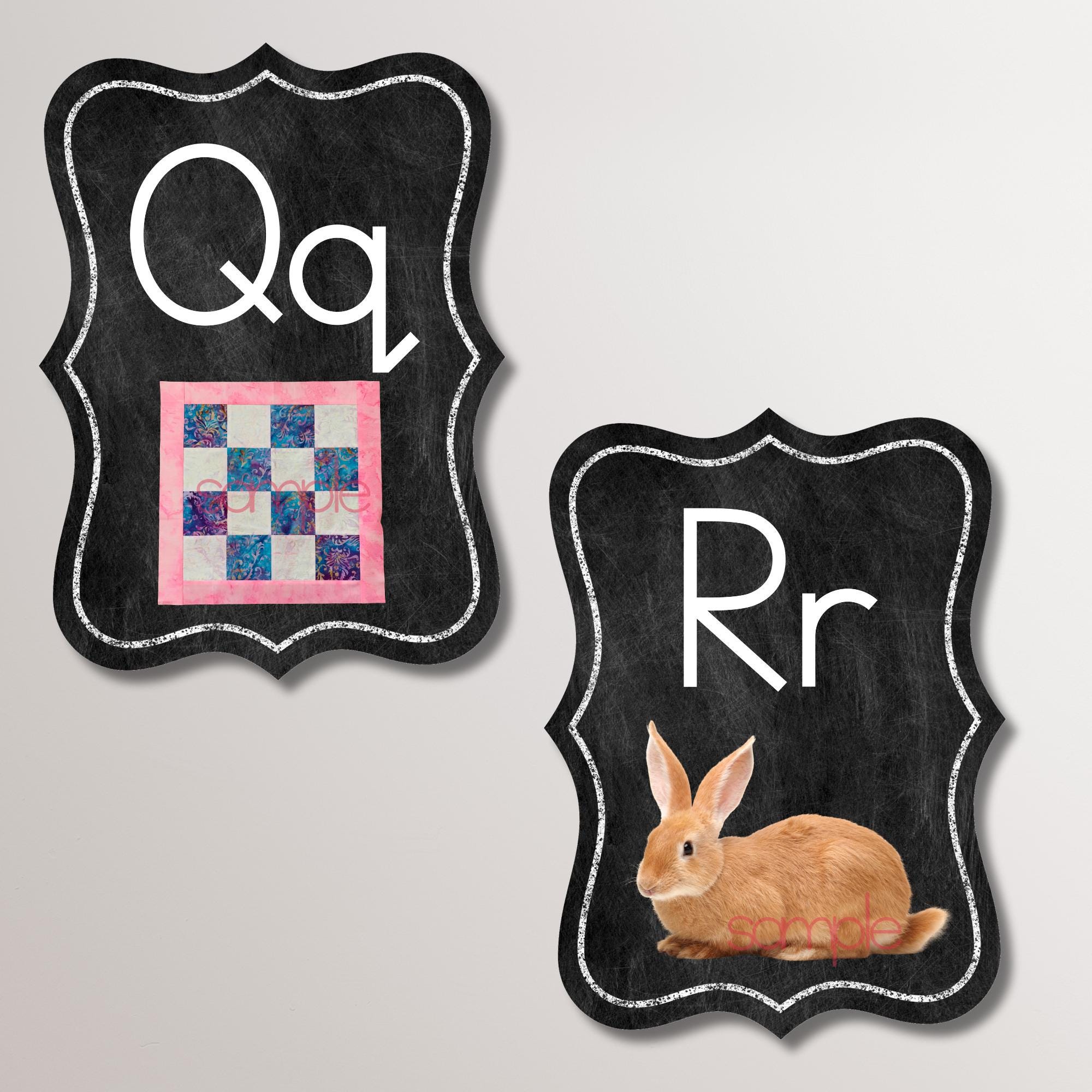 Chalkboard Alphabet Posters A-Z: Classroom Decor for Preschool ...