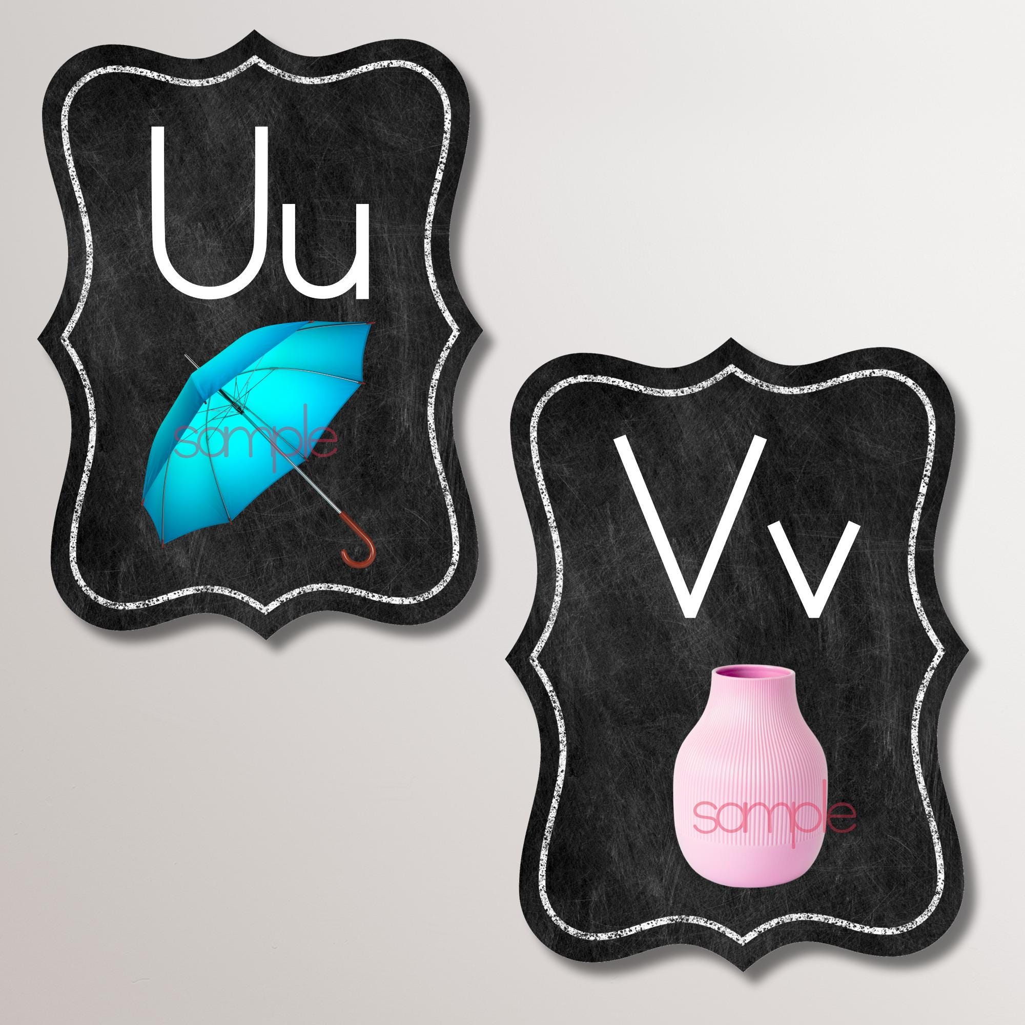 Chalkboard Alphabet Posters A-Z: Classroom Decor for Preschool ...