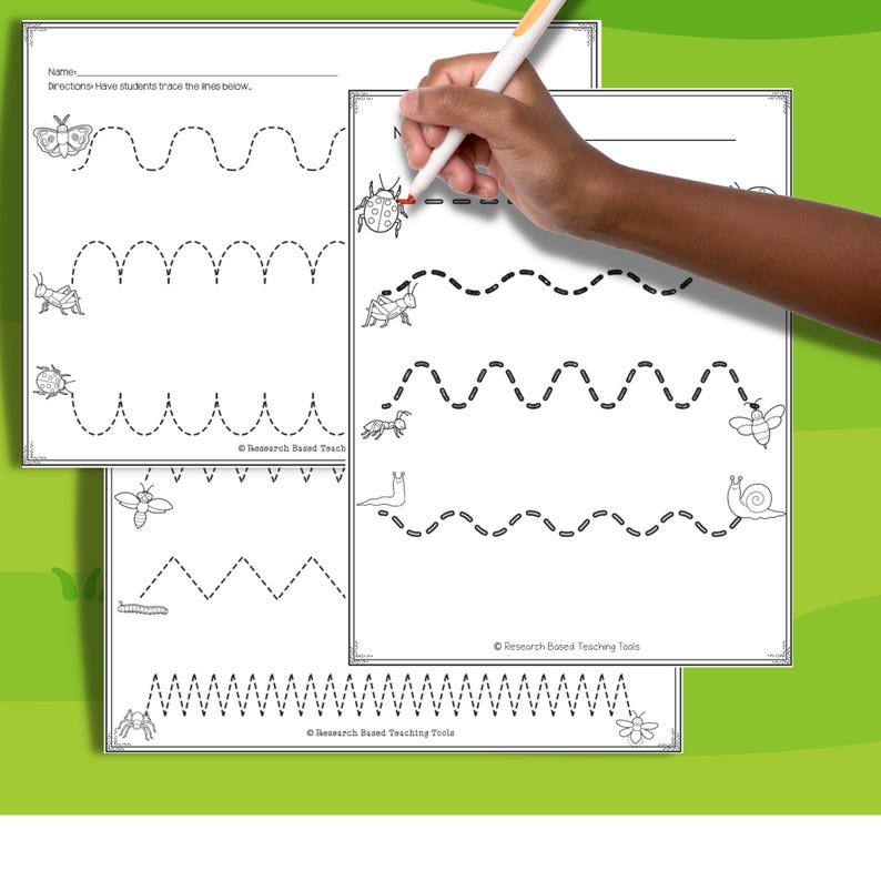 Insect Alphabet & Fine Motor Worksheets for Prek-k | Letter Recognition ...