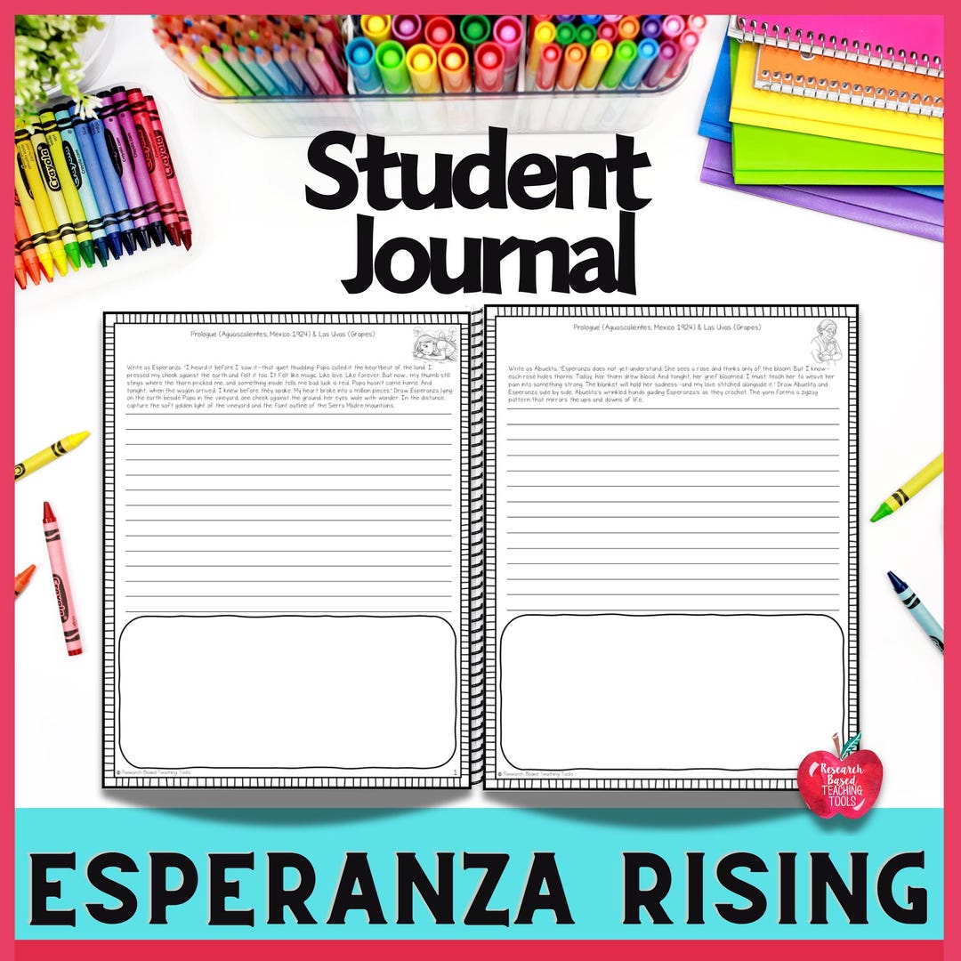 Esperanza Rising Journal: Character POV Writing & Drawing Activities ...