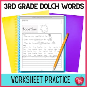 Grade 3 Dolch Sight Words: Fluency & Comprehension Worksheets for ...