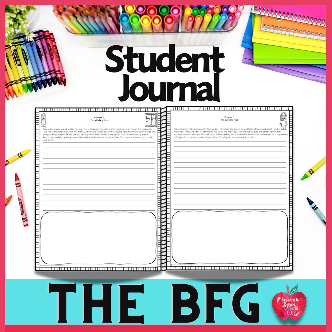 BFG Reading Journal: Character Analysis, Illustration & Comprehension ...