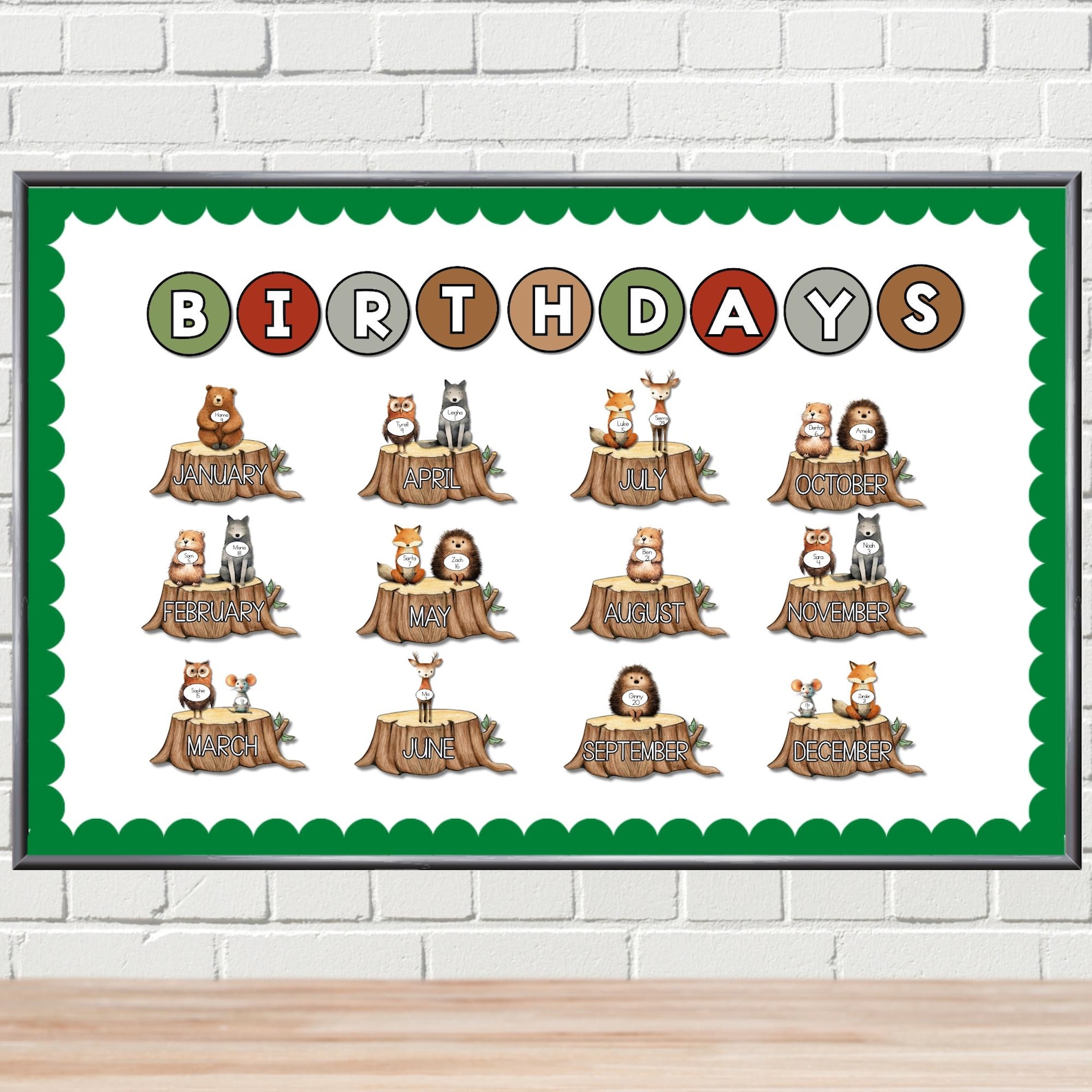 Woodland Animal Classroom Calendar Set: Forest Theme Decor With Weather ...