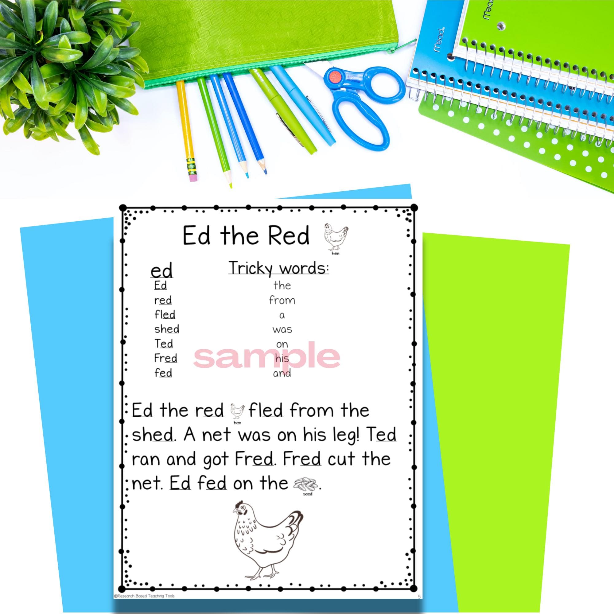 Short Vowel E Word Family Stories: Decodable Phonics Passages for ...