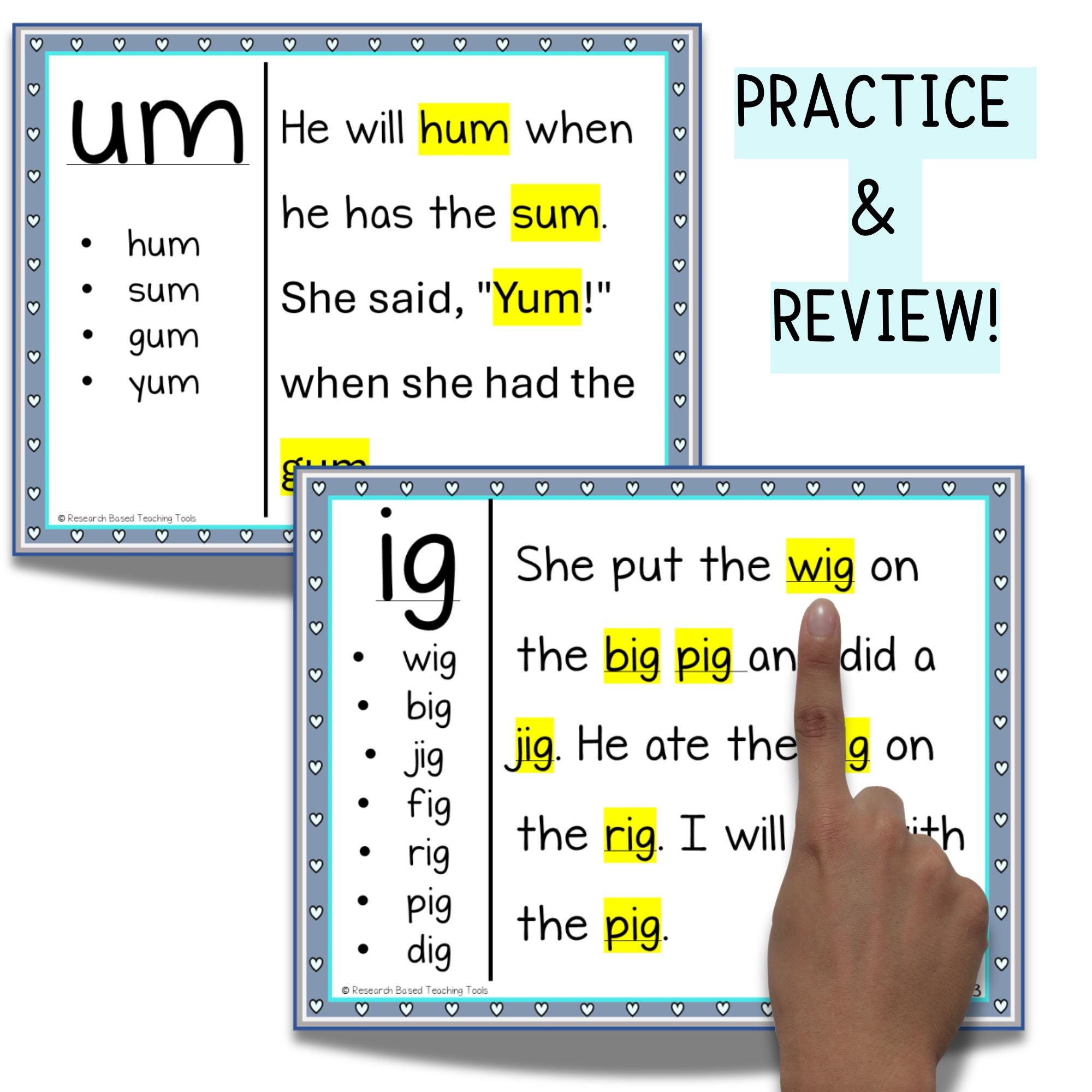 Short Vowel Word Family Drills: Phonics CVC Practice for K-2 Reading ...