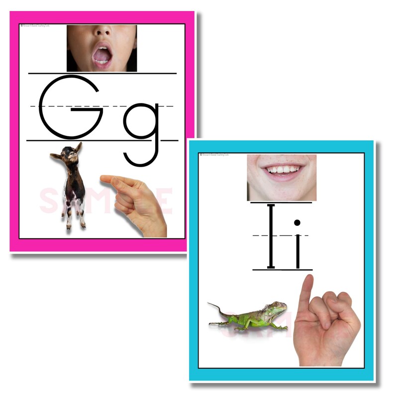 Colorful Alphabet, Counting & ASL Posters: Ten Frames, Mouth Positions ...