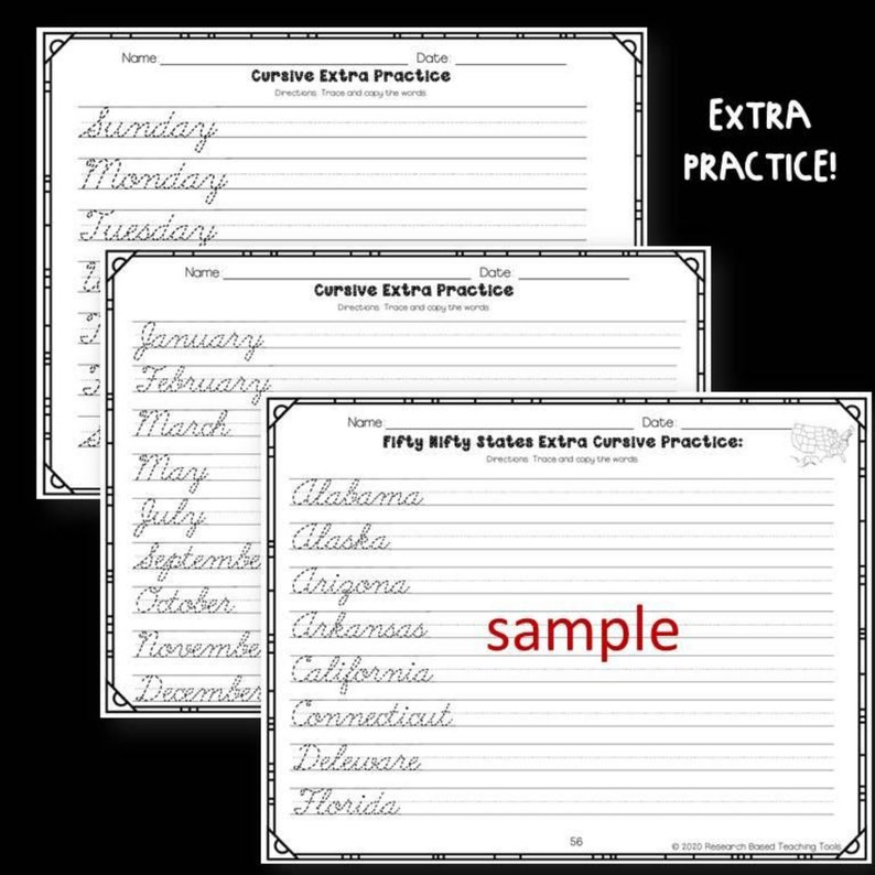 Printable Cursive Writing Practice Sheets: 60+ PDF Alphabet Worksheets ...