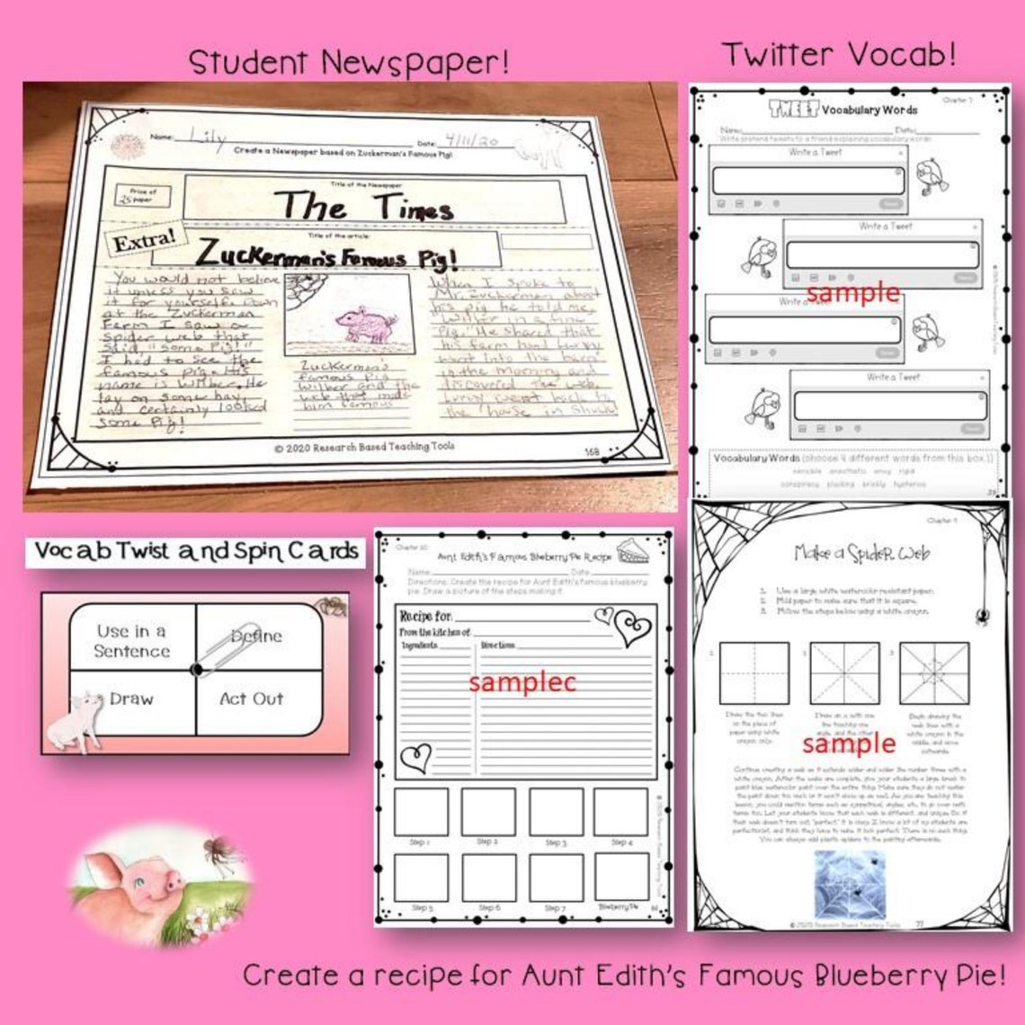 Homeschool Literature Unit Study, Charlotte's Web Reading Guide, ELA ...
