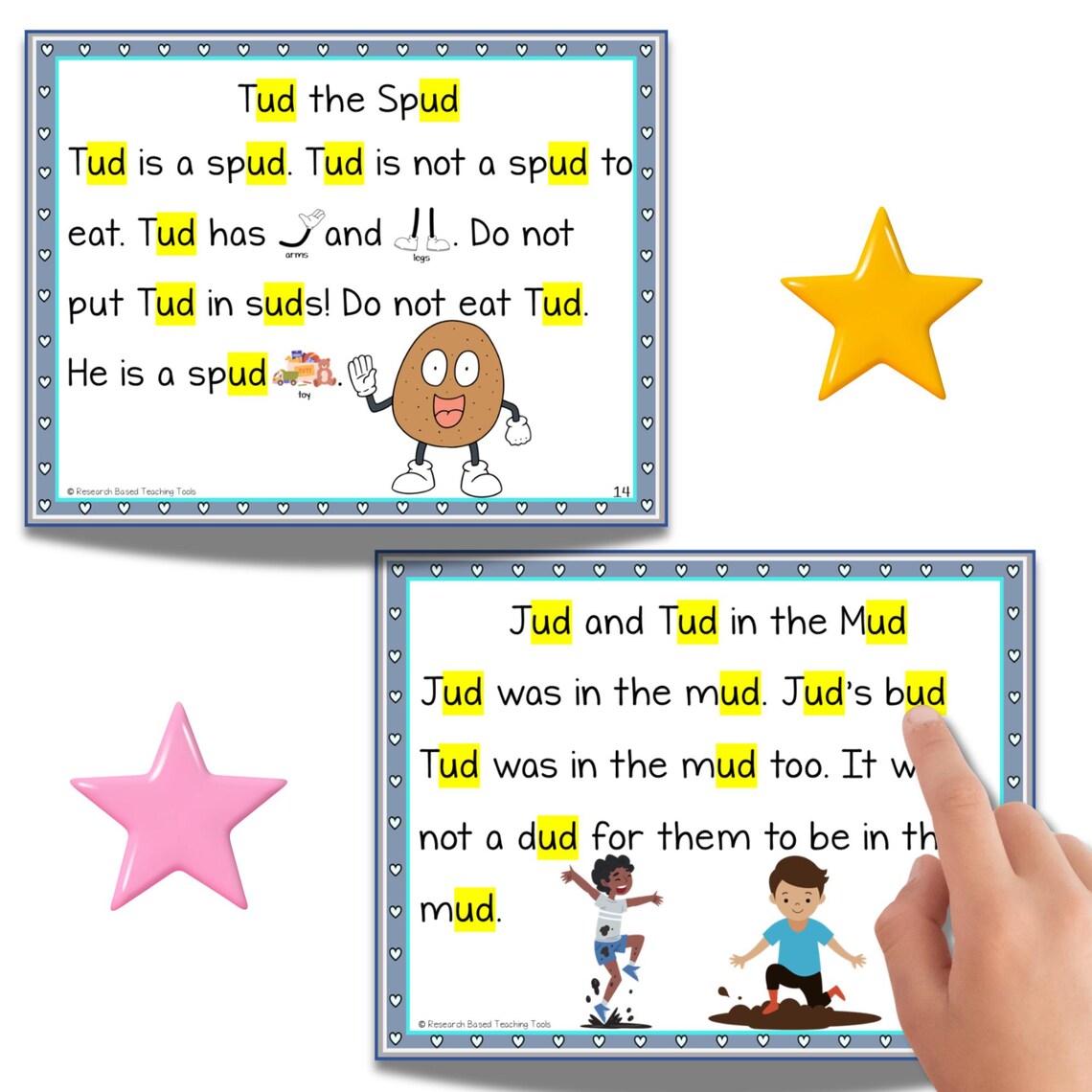 CVC Short Vowel U Word Family Stories: Phonics Practice for Early ...