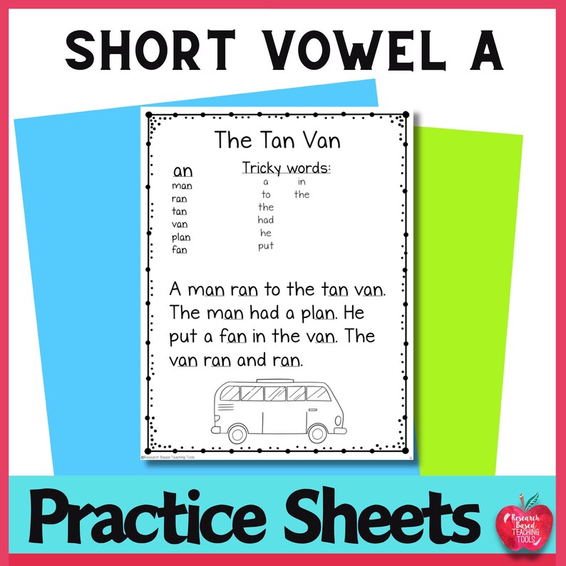 Short Vowel A CVC Word Family Stories: Phonics Fluency Passages for K-1 ...