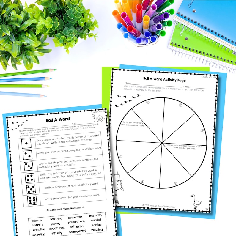 The Wild Robot Novel Study: Vocabulary Activities, Puzzles, Worksheets ...