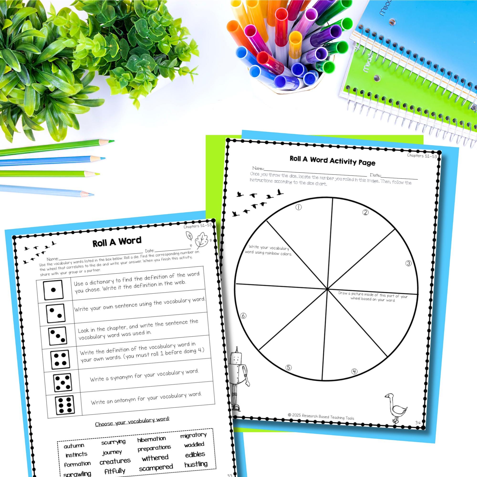 The Wild Robot Novel Study: Vocabulary Activities, Puzzles, Worksheets ...