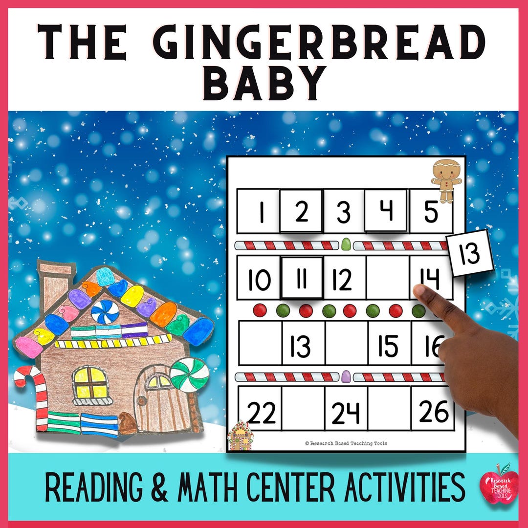 Gingerbread Themed Educational Bundle: Literacy & Math Activities for ...
