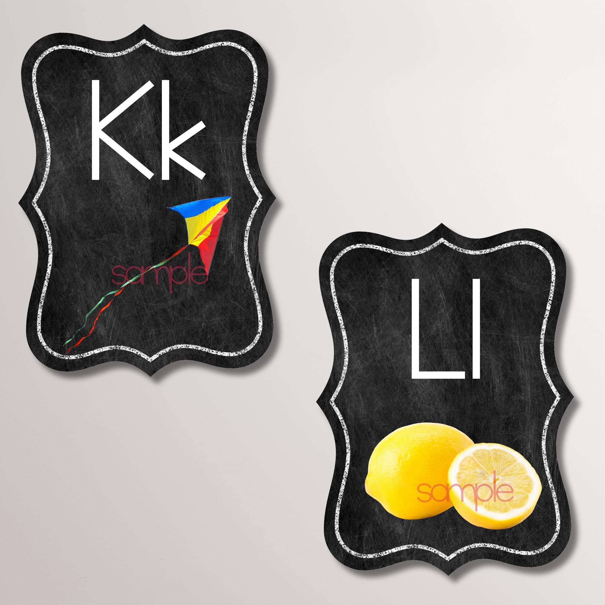 Chalkboard Alphabet Posters A-Z: Classroom Decor for Preschool ...