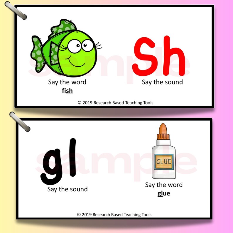 Consonant Blends & Digraphs Strategy Cards Phonics Practice for Early ...