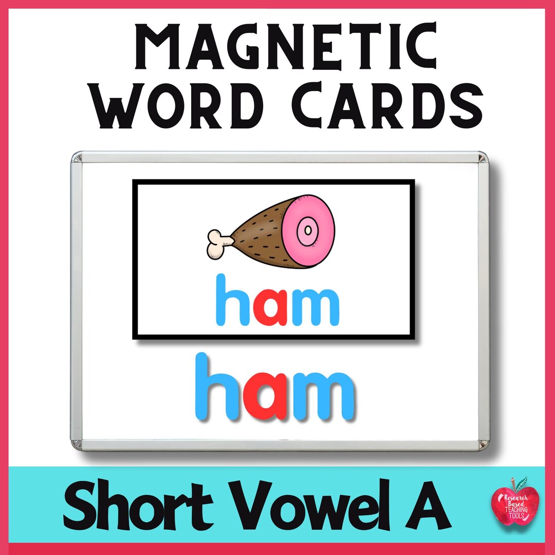 Short Vowel A CVC Magnetic Word Cards | Phonics Building Printable for ...