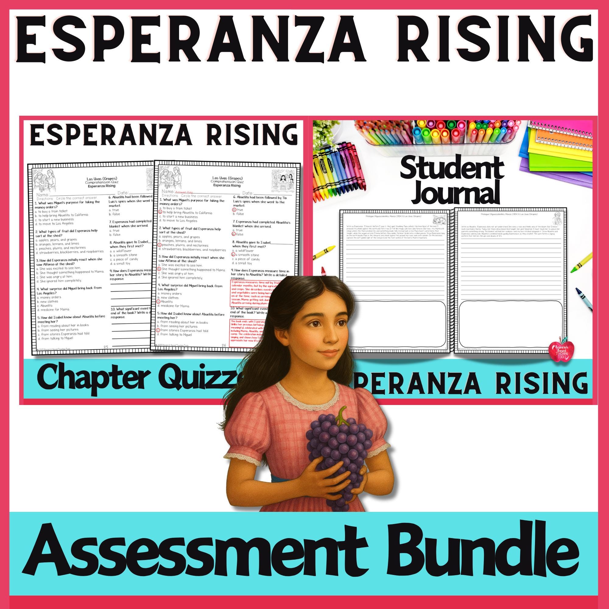 Esperanza Rising Assessment Bundle | Chapter Quizzes & Journal Prompts ...