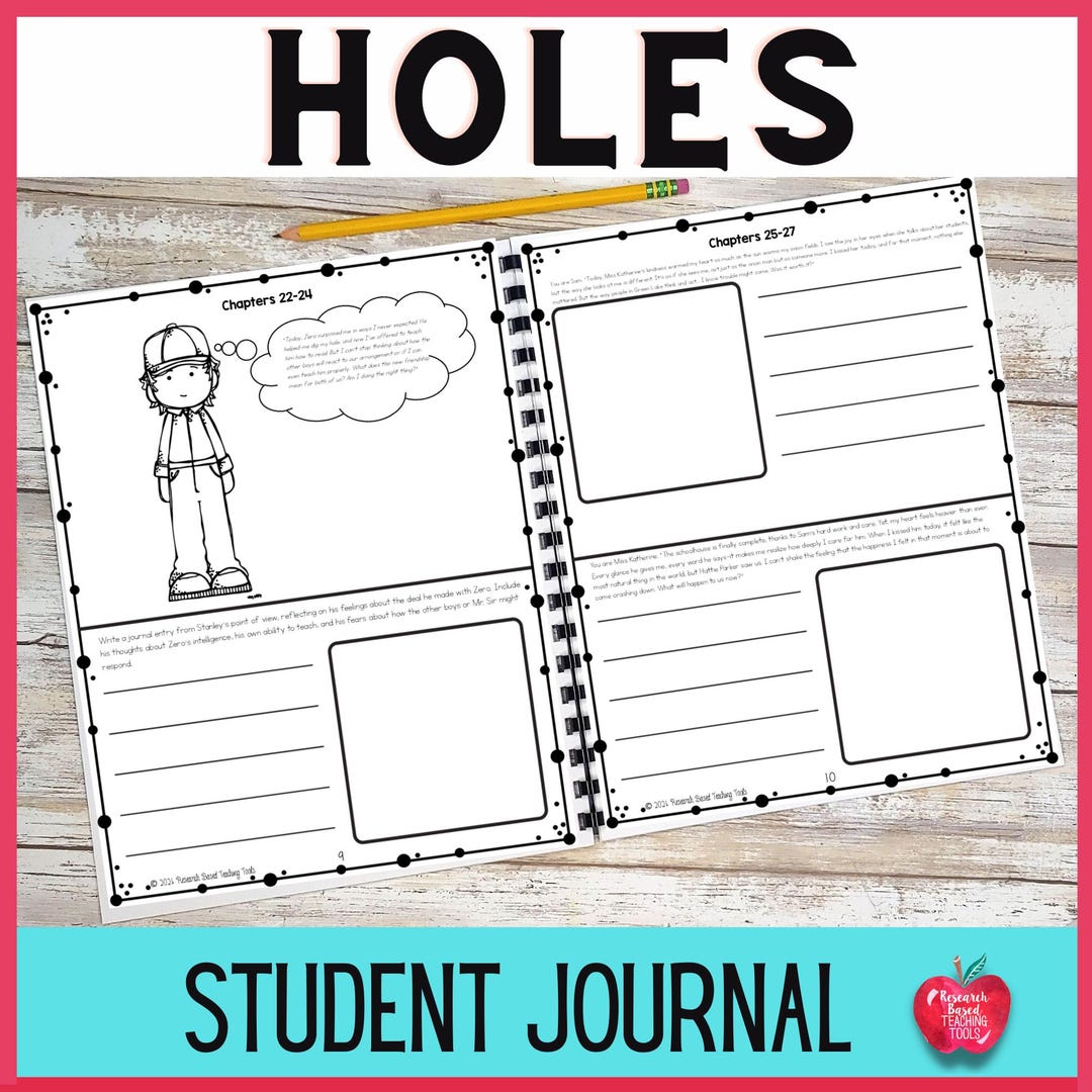 Engaging Holes by Louis Sachar Journal Prompts: Creative Writing ...