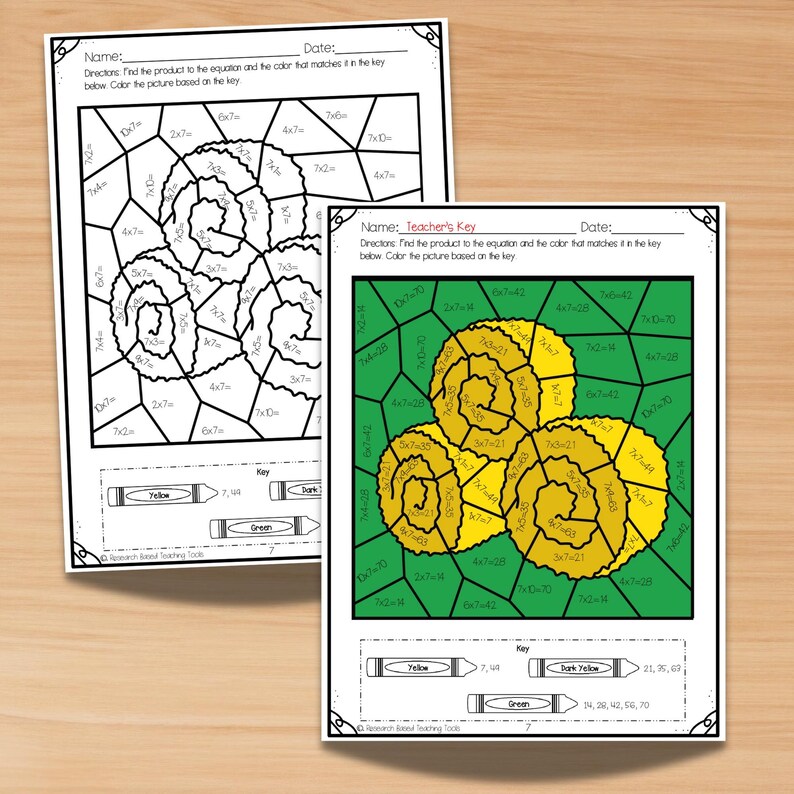 Autumn Multiplication Color-by-number: Seasonal Math Fun for 3rd-5th ...