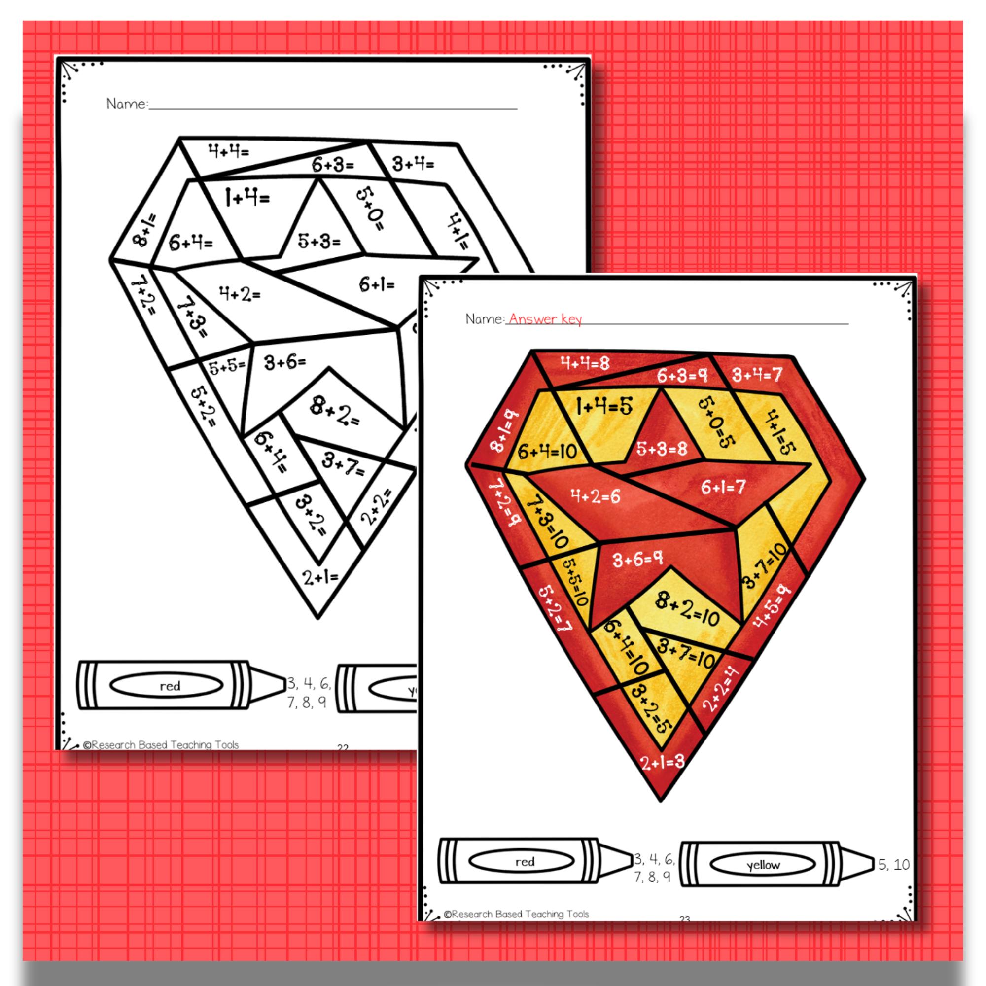 Superhero-themed Addition & Subtraction Worksheets for K-2: Fun Math ...
