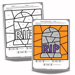 Halloween Math Fun: Multiplication Color-by-number Worksheets for Kids ...