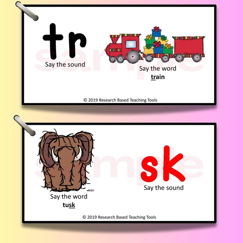 Consonant Blends & Digraphs Strategy Cards Phonics Practice for Early ...