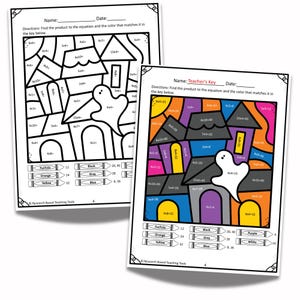 Halloween Math Fun: Multiplication Color-by-number Worksheets for Kids ...