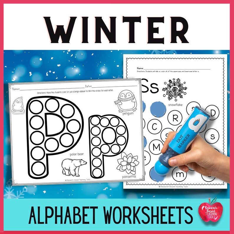 Winter Pre-writing & Alphabet Activities | Fine Motor Skills for Prek ...