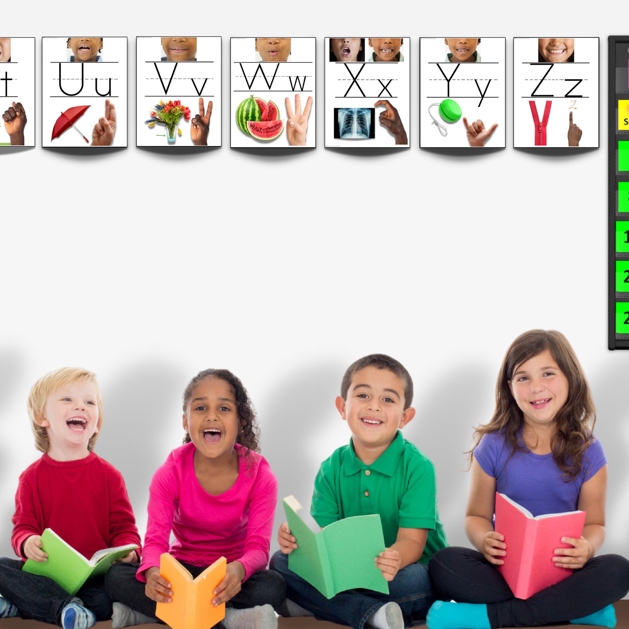 ASL Visual Phonics Presentation: Letter Recognition, Literacy Resource ...