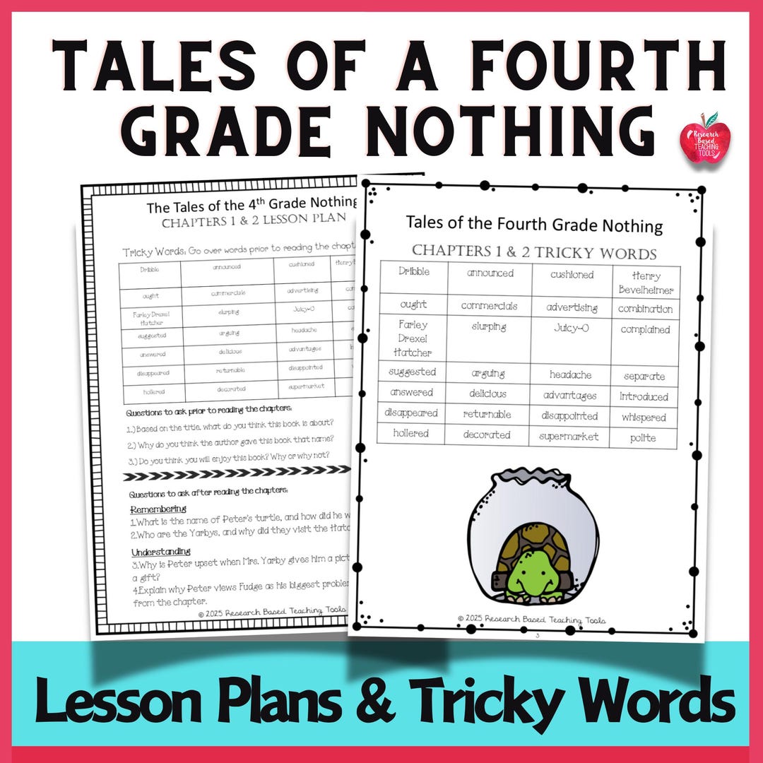 Tales of a Fourth Grade Nothing: Comprehensive Lesson Plans ...