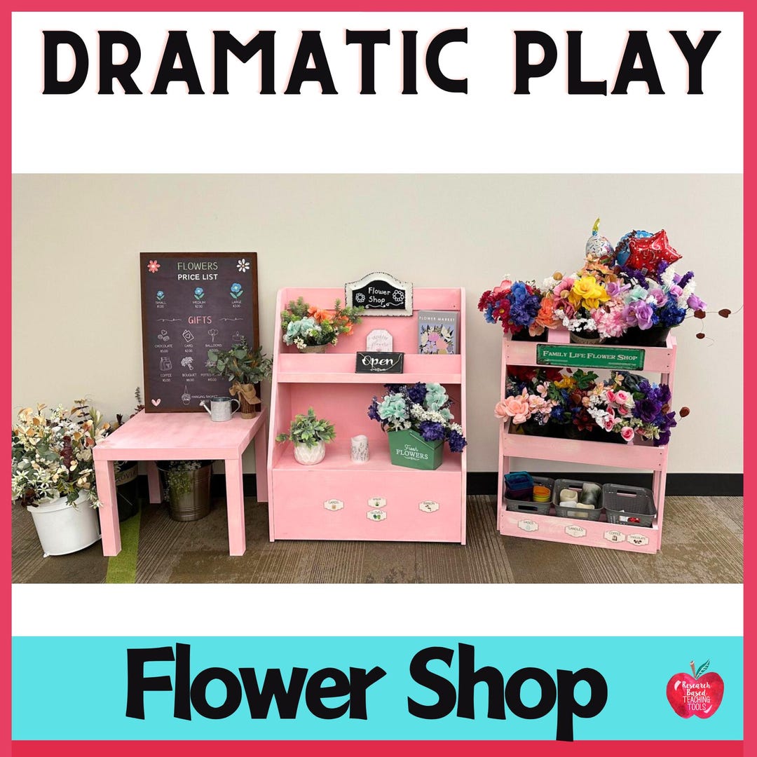 Preschool Flower Shop Dramatic Play Set: Imaginative Learning for Kids ...