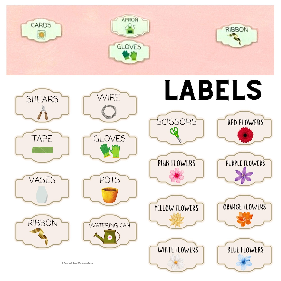 Preschool Flower Shop Dramatic Play Set: Imaginative Learning for Kids ...