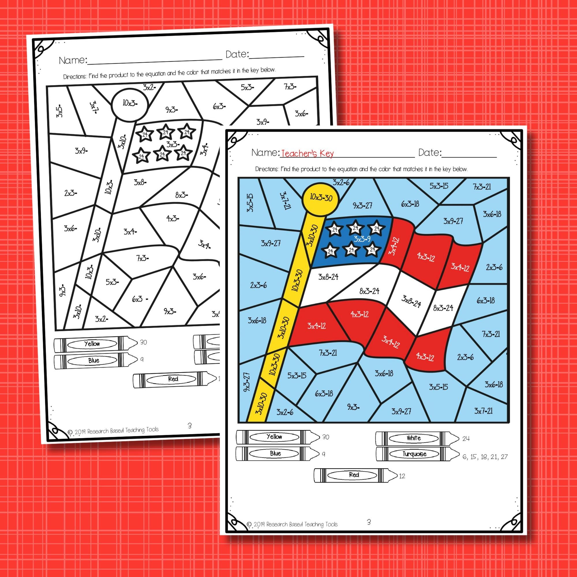 MLK Jr. Multiplication Color-by-number: Educational Math Worksheets for ...