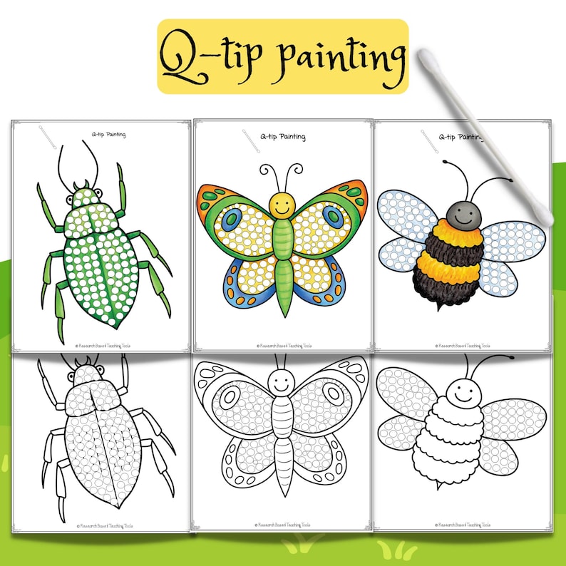 Insect Arts and Crafts for Preschool & Kindergarten | Fine Motor Fun - Etsy
