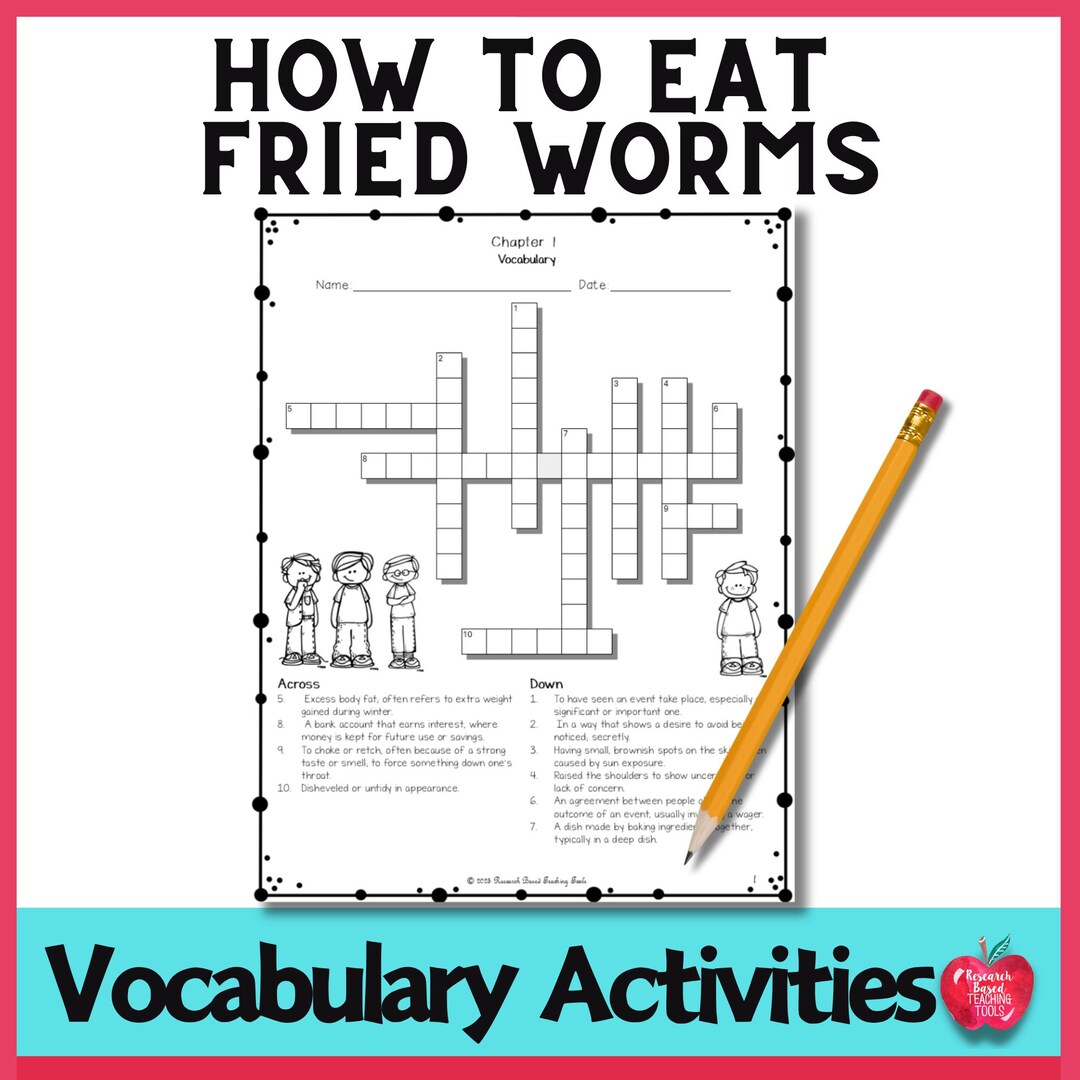 Engaging Vocabulary Activities for 'how to Eat Fried Worms' - Book ...