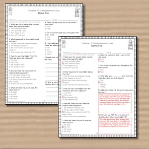 Stone Fox Novel Study: Reading Journal, Quiz Pack & Writing Prompts for ...