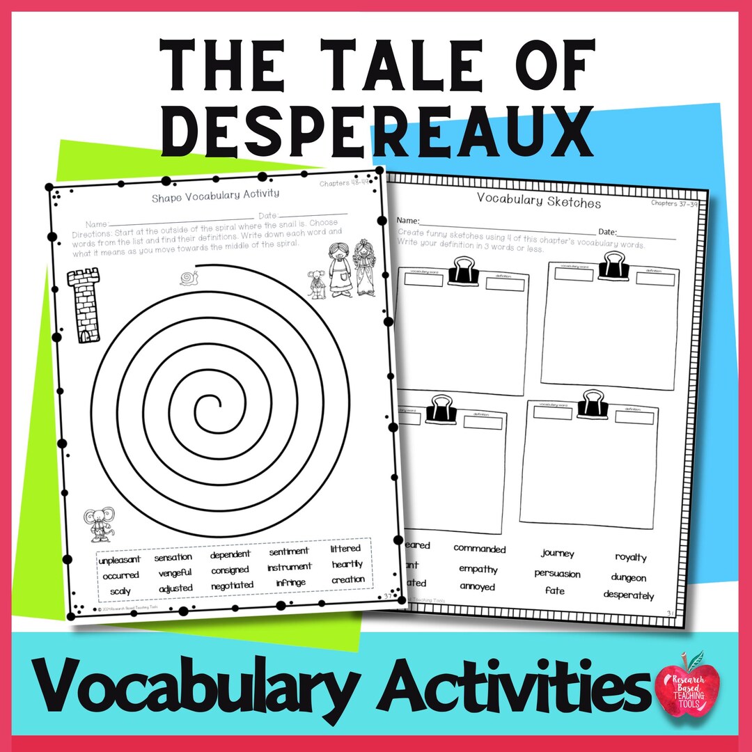 Interactive Tale of Despereaux Vocabulary Games: Engaging Learning ...