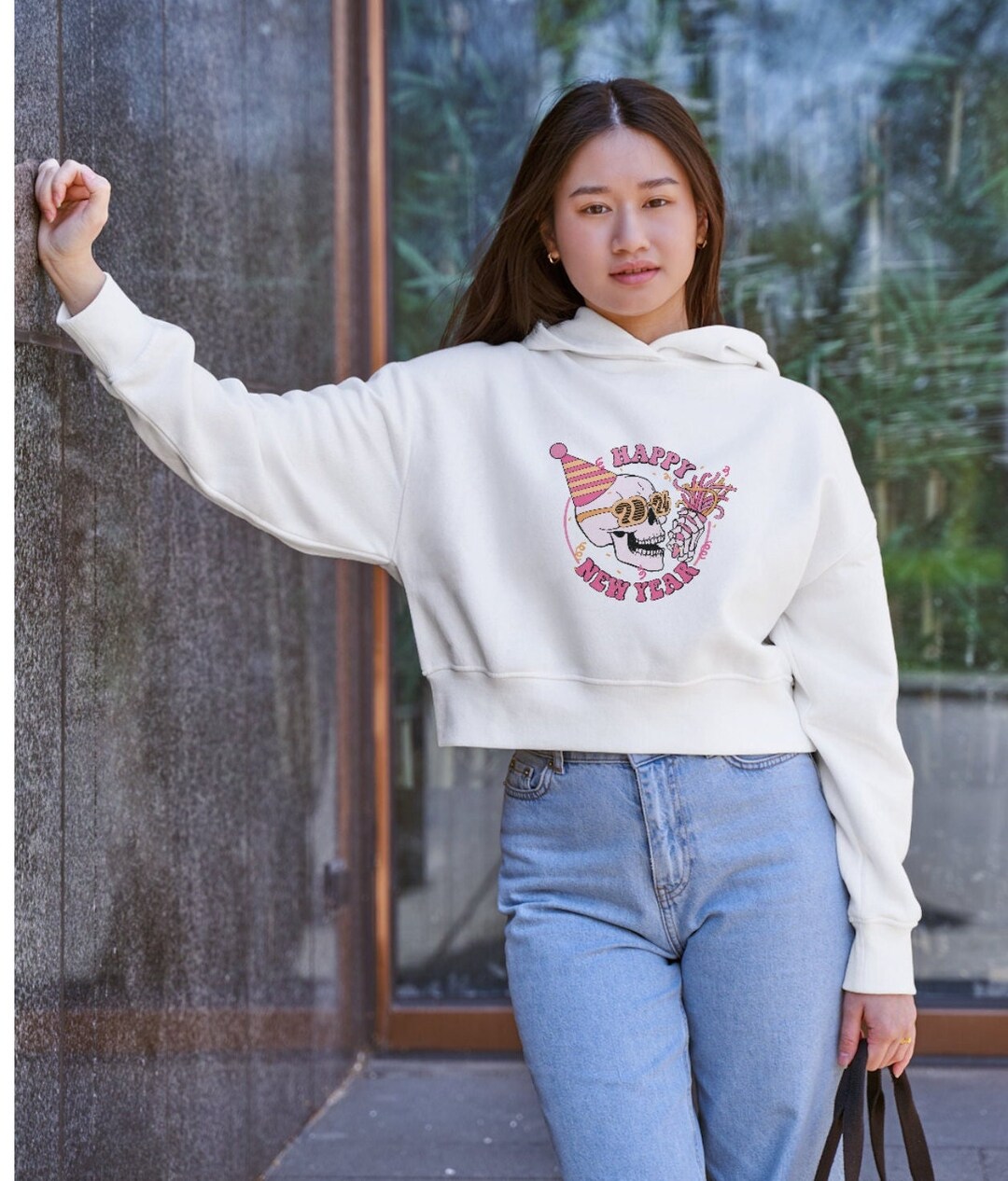 Happy New Year Skull, 2024, Party Hat, Happy New Year, Season, Decal ...