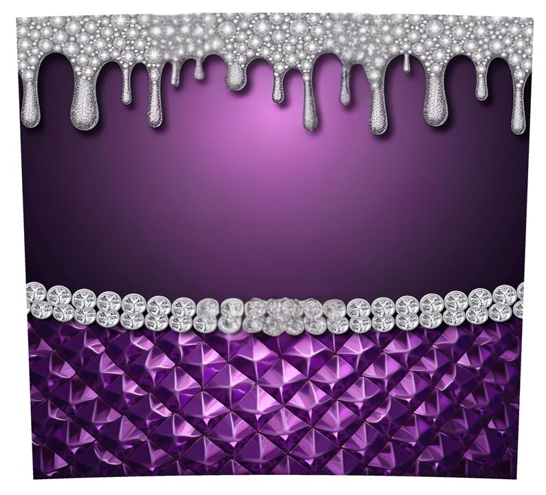 Purple Diamonds, 20oz Tumbler Wrap, Bling, Valentine's Day, Love ...