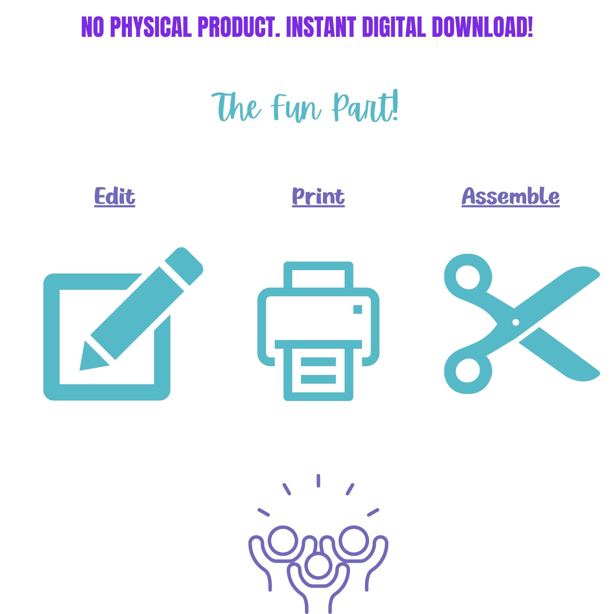 Monsters Inc Twins Birthday Party Labels: Editable Canva Templates ...