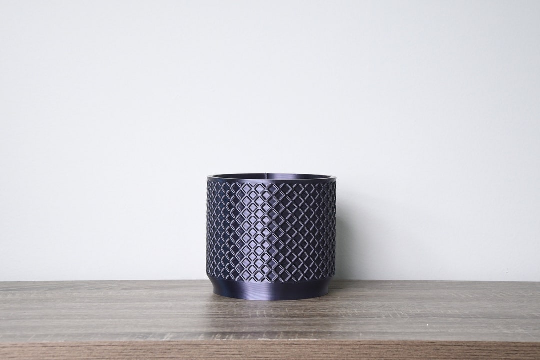 Carolina Planter in Midnight Blue, Plant Pot With Drainage, 3D Printed ...