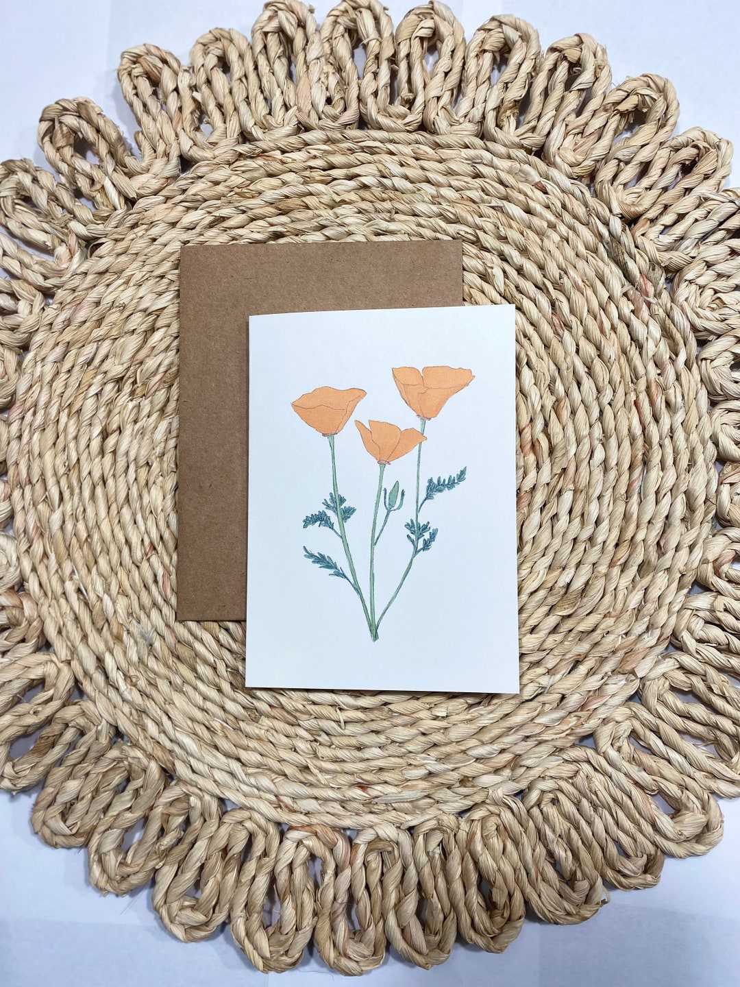 Poppy Greeting Card - Etsy