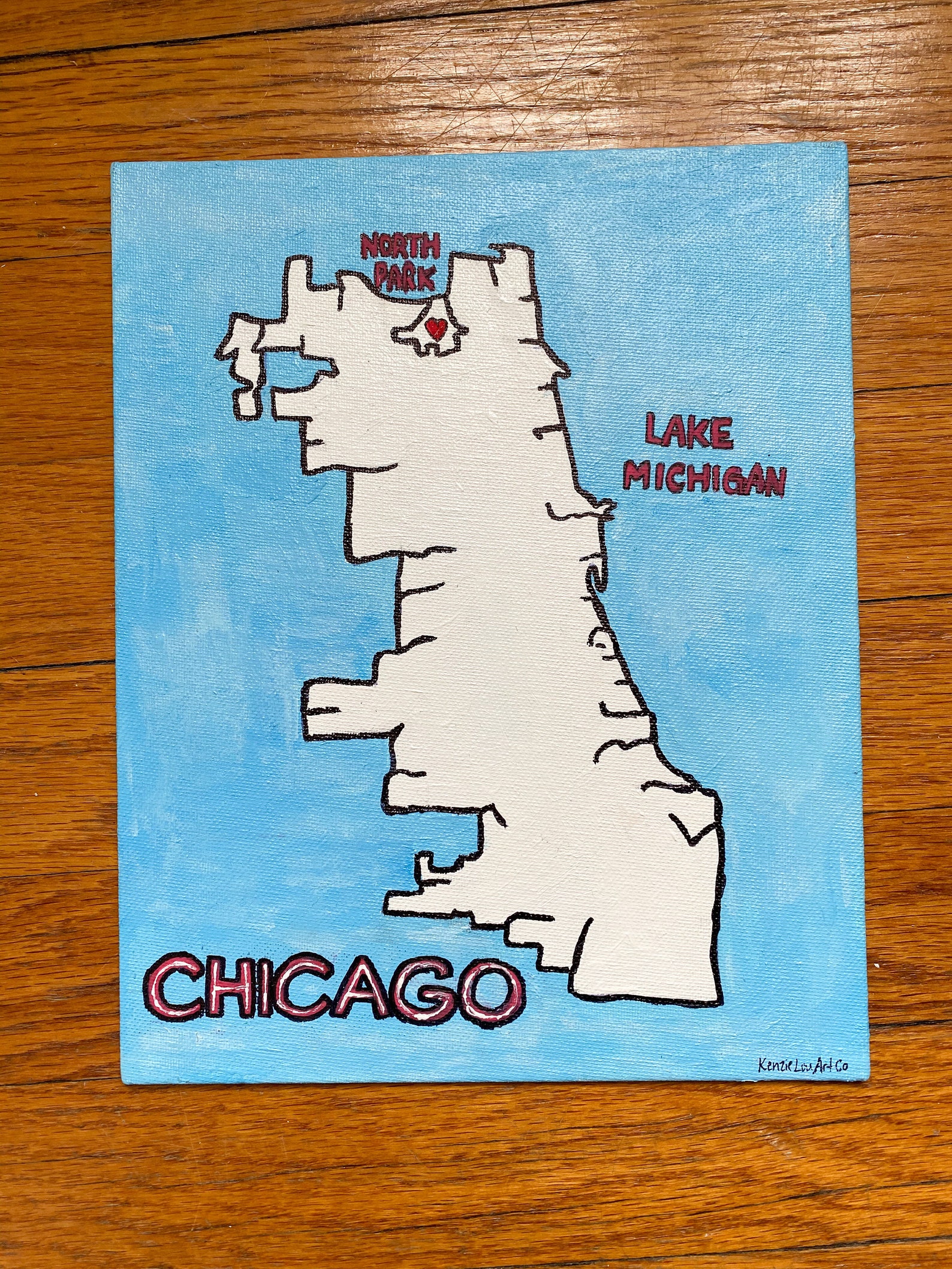 Mapa personalizado de Chicago North Park - Etsy México
