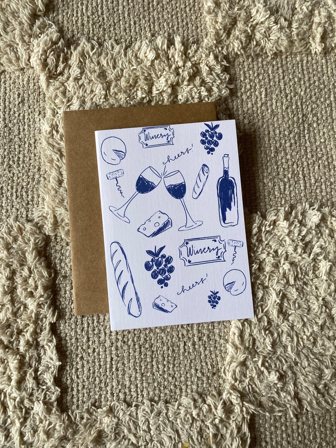 Wine Greeting Card - Etsy