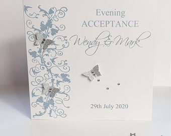 Wedding Evening Acceptance Card | Etsy UK